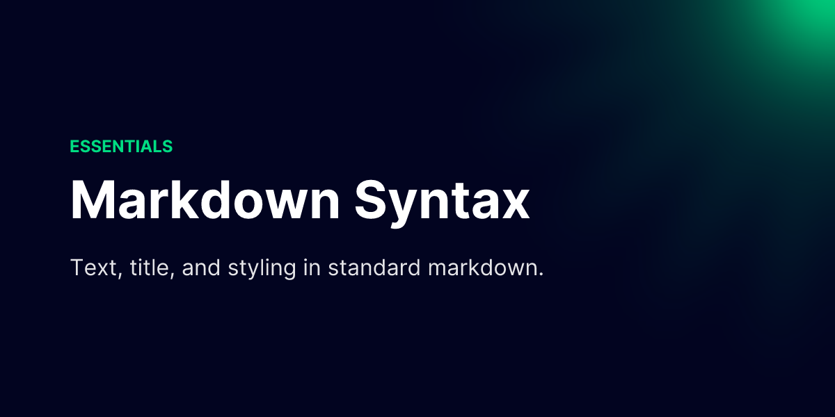 Markdown Syntax - Nuxt UI Pro - Docs template